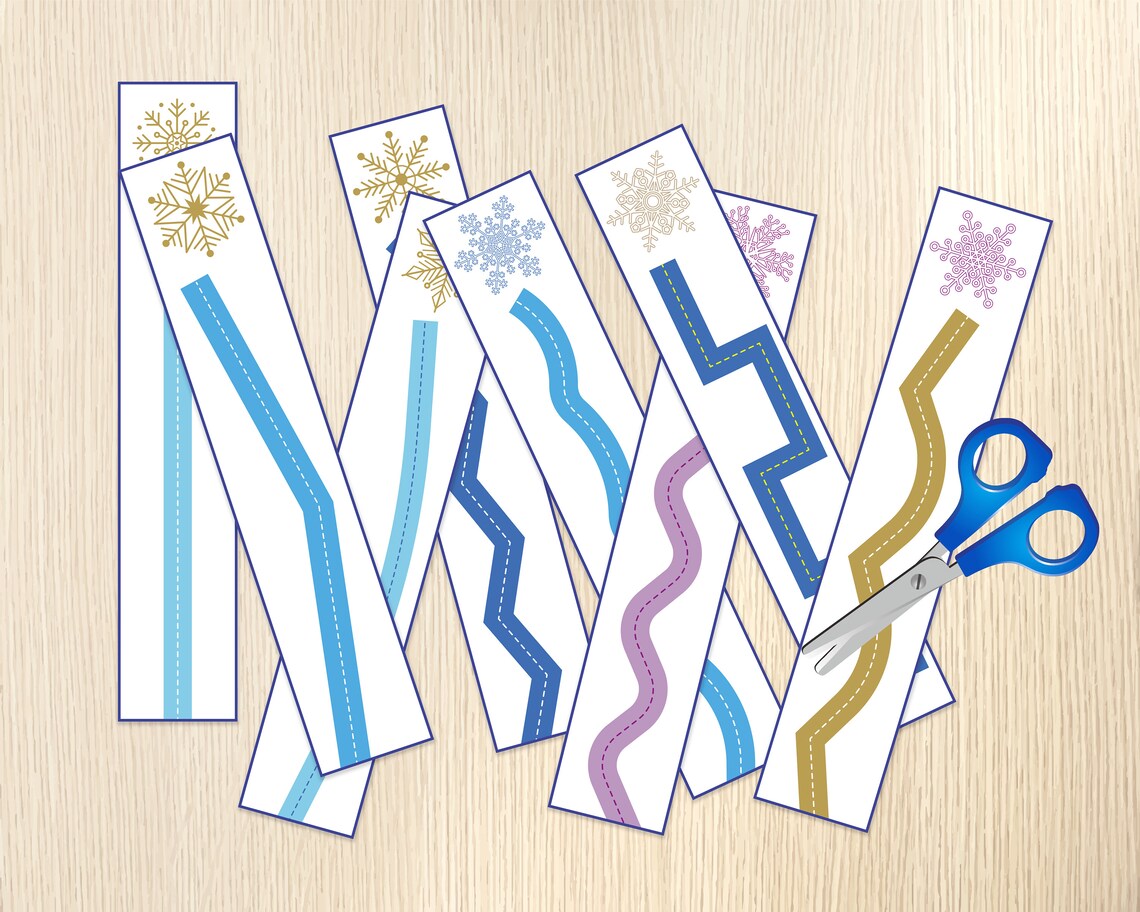 Snowflakes Scissor Skills, Winter Cutting Practice, Winter Cutting ...