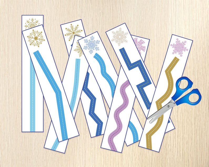 Snowflakes Scissor Skills Winter Cutting Practice Winter - Etsy