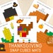 Thanksgiving Snap Cubes Mats Connecting Cubes Task Cards - Etsy