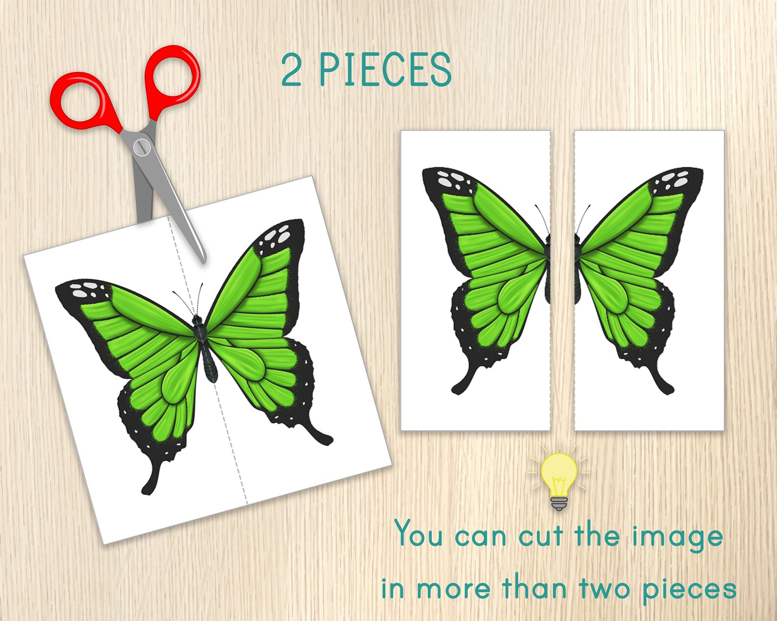 Butterfly Matching Activity Butterfly Puzzles Symmetry Kids - Etsy