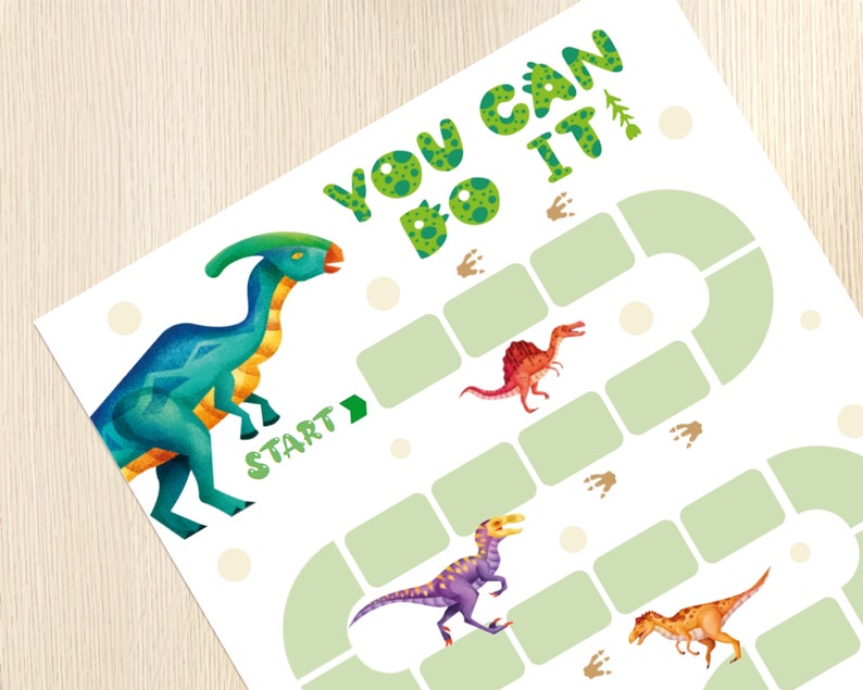 Dinosaur Reward Chart - Sticker Chart - Toddler, Preschool Kids - Potty ...
