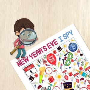 New Year's Eve I Spy Printable Games, End of the Year Games, Look and ...