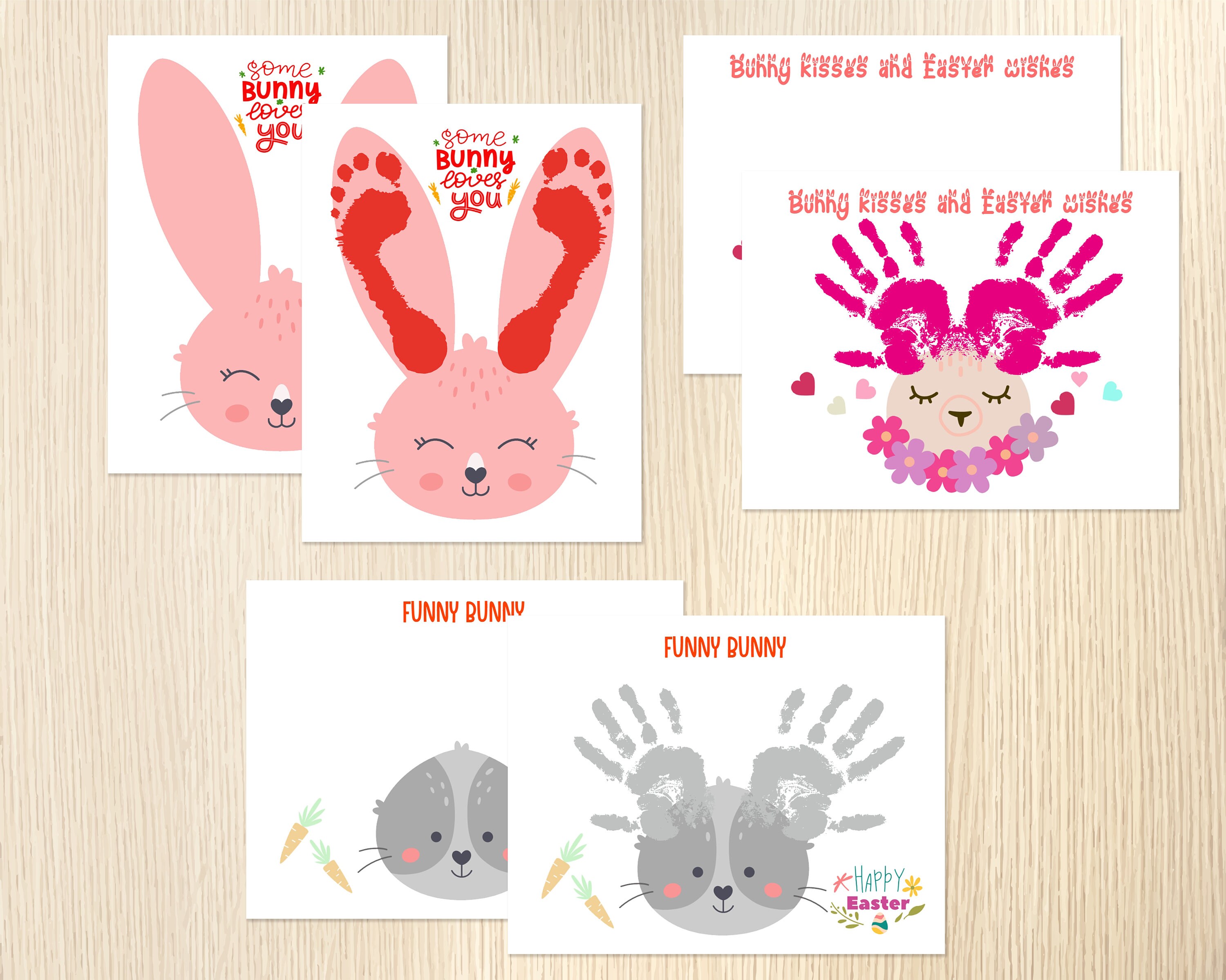 Easter Handprints Footprints Fingerprints Art Craft Activities Bundle ...