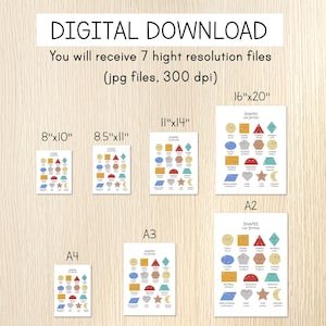 Shapes Poster in English & Spanish, Bilingual Poster, Classroom and ...