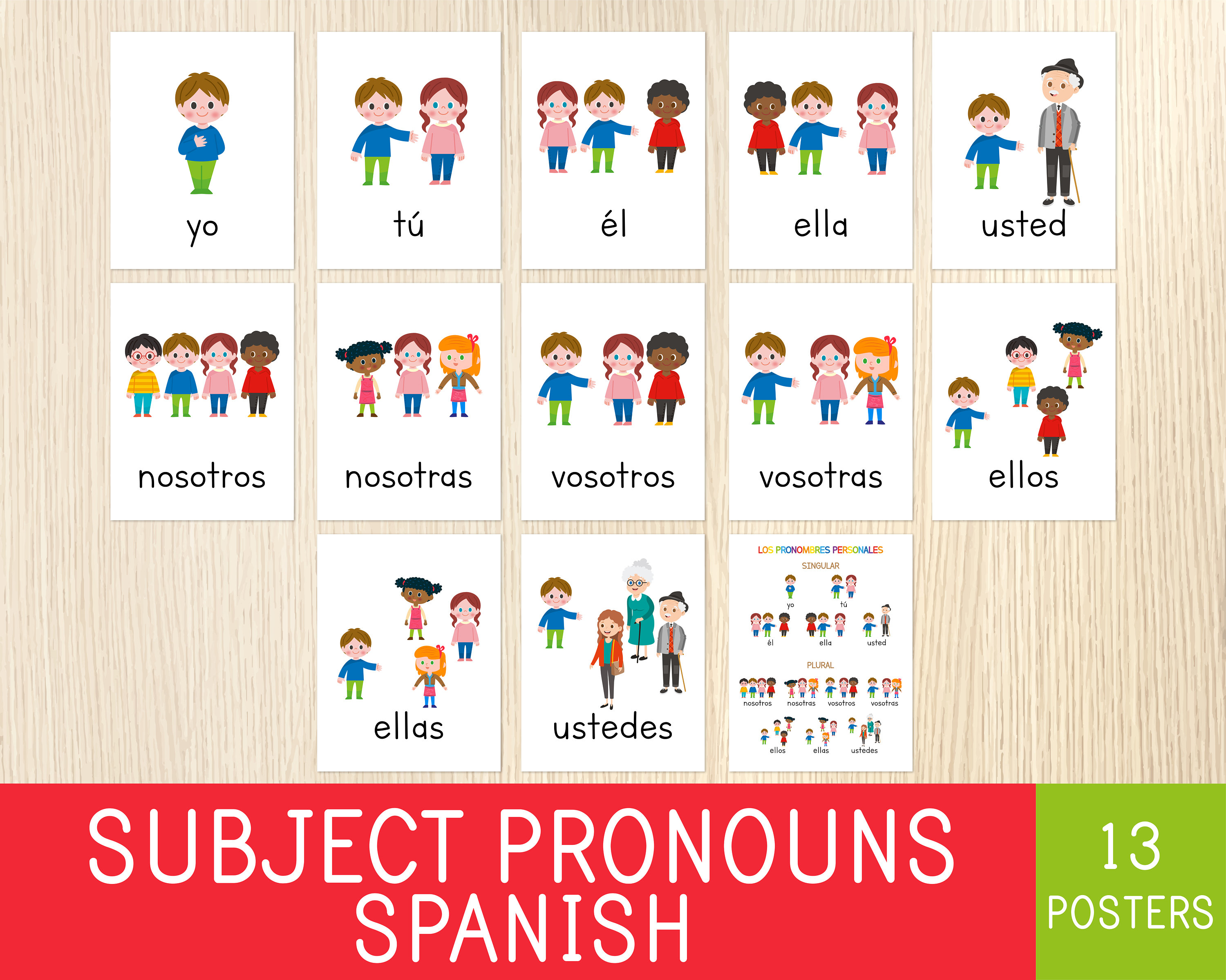 Subject Pronouns Poster
