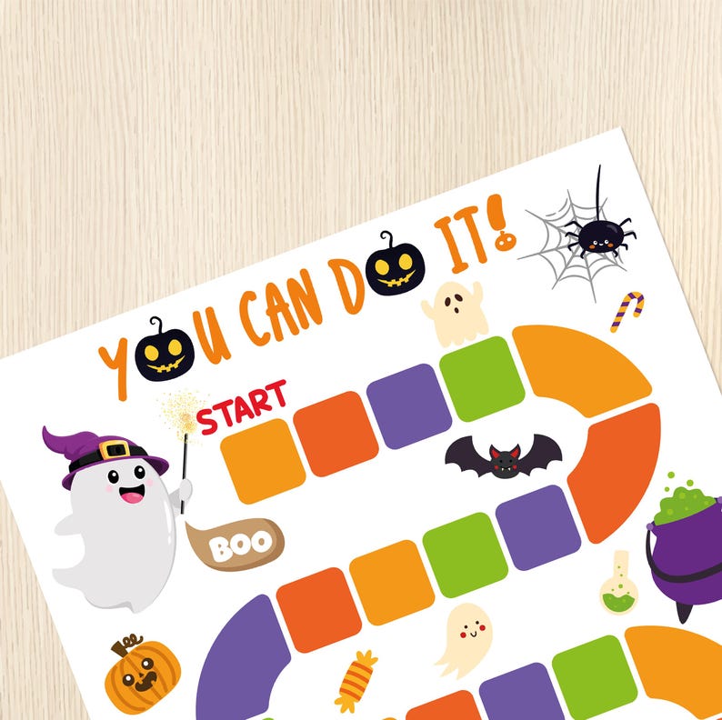Halloween Reward Chart - Cute Sticker Chart - Toddler, Preschool Kids ...