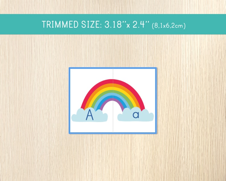 Rainbow Letter Matching Game ABC Puzzles Preschool - Etsy