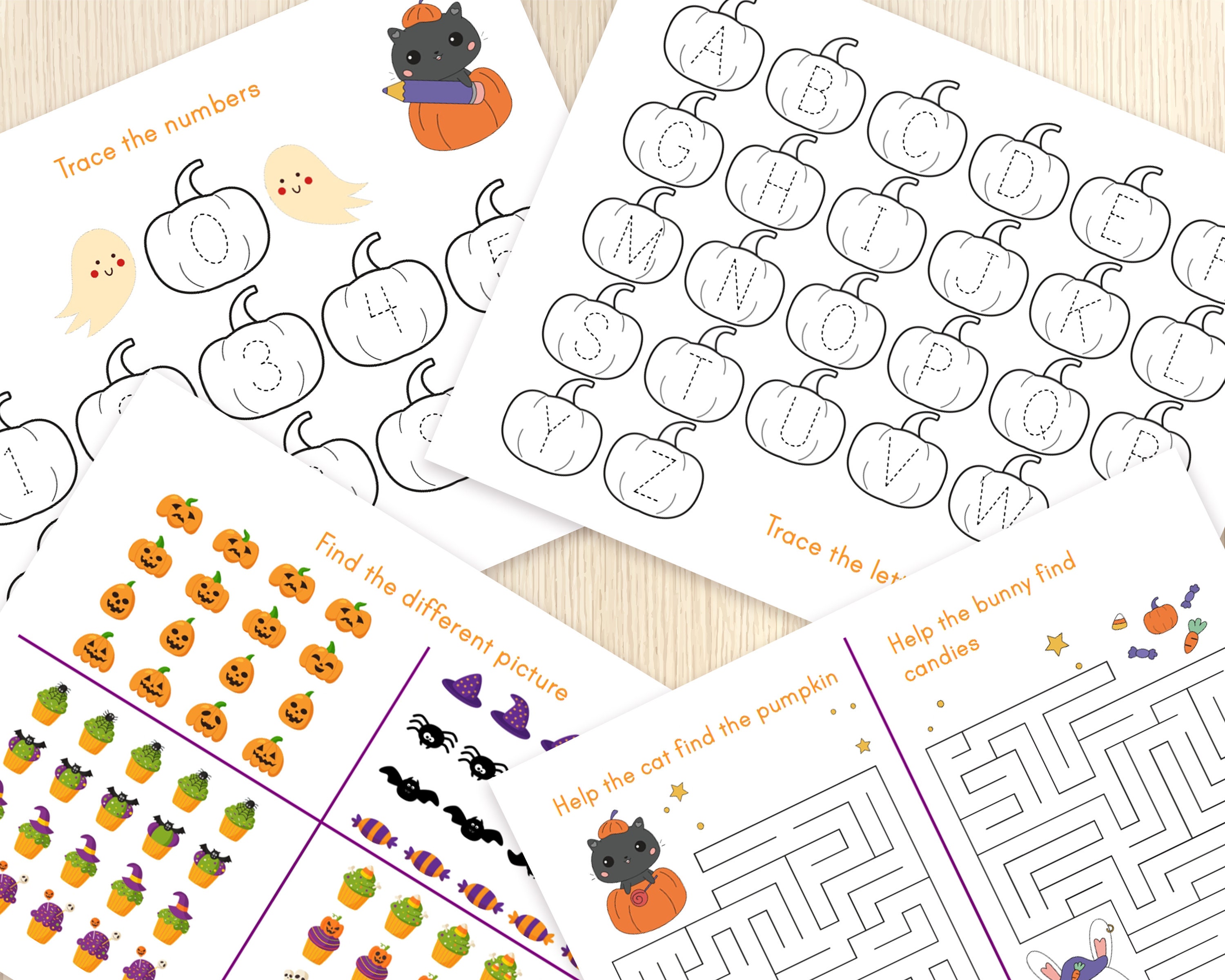 Halloween Busy Book, Learning Binder, Toddler, Preschool, Kindergarten ...