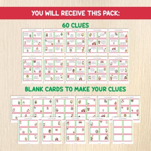 Christmas Scavenger Hunt for Kids - Indoor Christmas Treasure Hunt - 60 ...