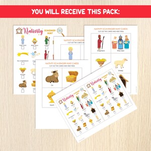 Nativity Scavenger Hunt Game With Cards to Hide, Christmas Treasure ...