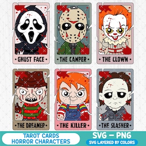 Horror Tarot Card SVG Bundle - Horror Movie Cards Png Clipart ...