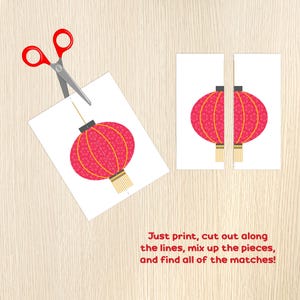 Chinese New Year Game - Chinese Lanterns Matching Activity - Lunar New ...