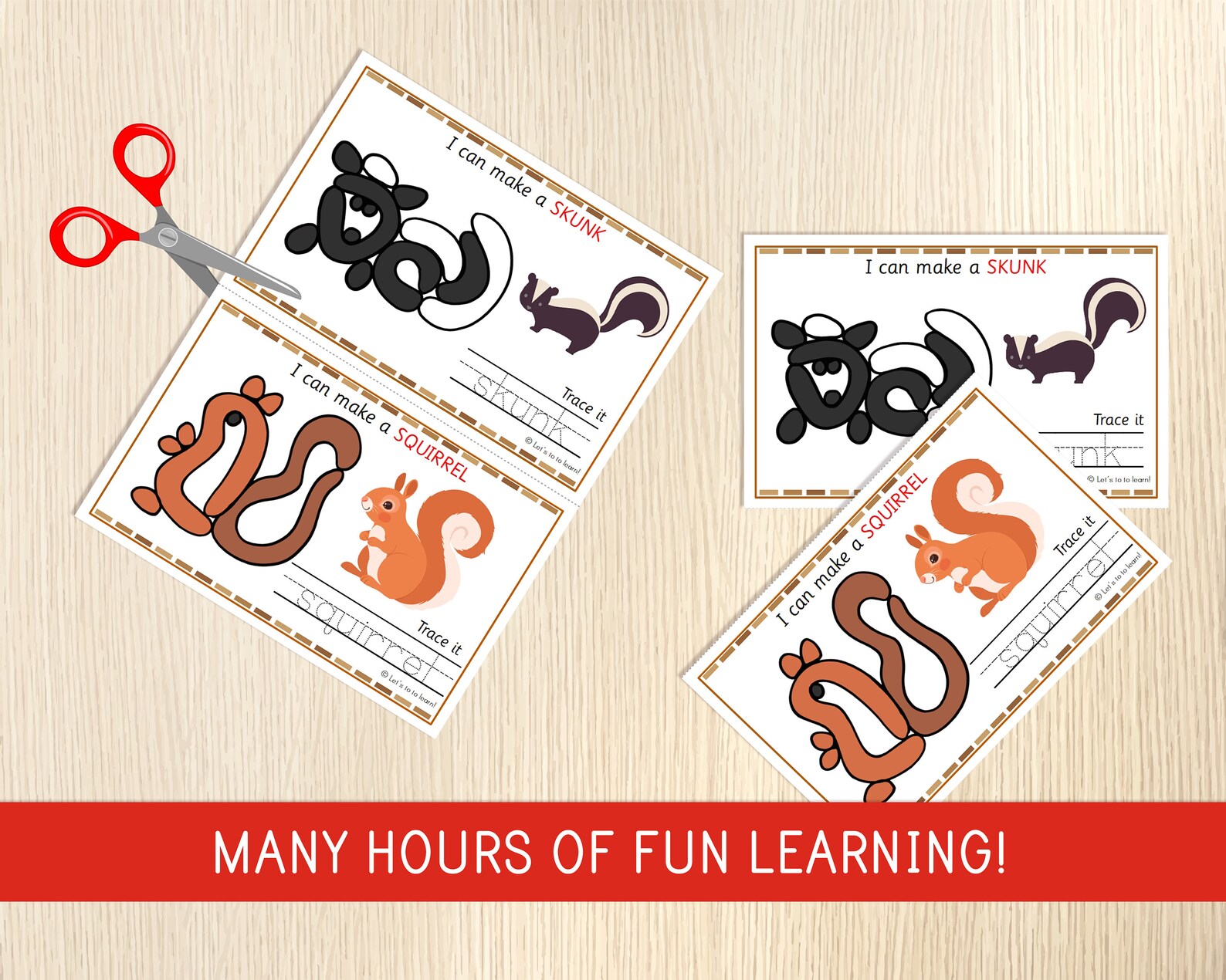 Forest Animals Playdough Mats Play Dough Activities - Etsy