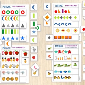 Pattern Worksheets, What Comes Next Game, Educational Preschool ...
