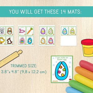 Easter Play Dough Mats, 14 Visual Cards, Play Doh, Toddler Activity ...
