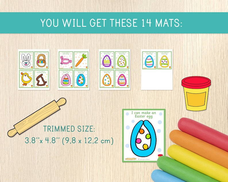 Easter Play Dough Mats, 14 Visual Cards, Play Doh, Toddler Activity ...