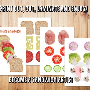 Let's Make a Sandwich Life Skill Activity Toddler | Etsy
