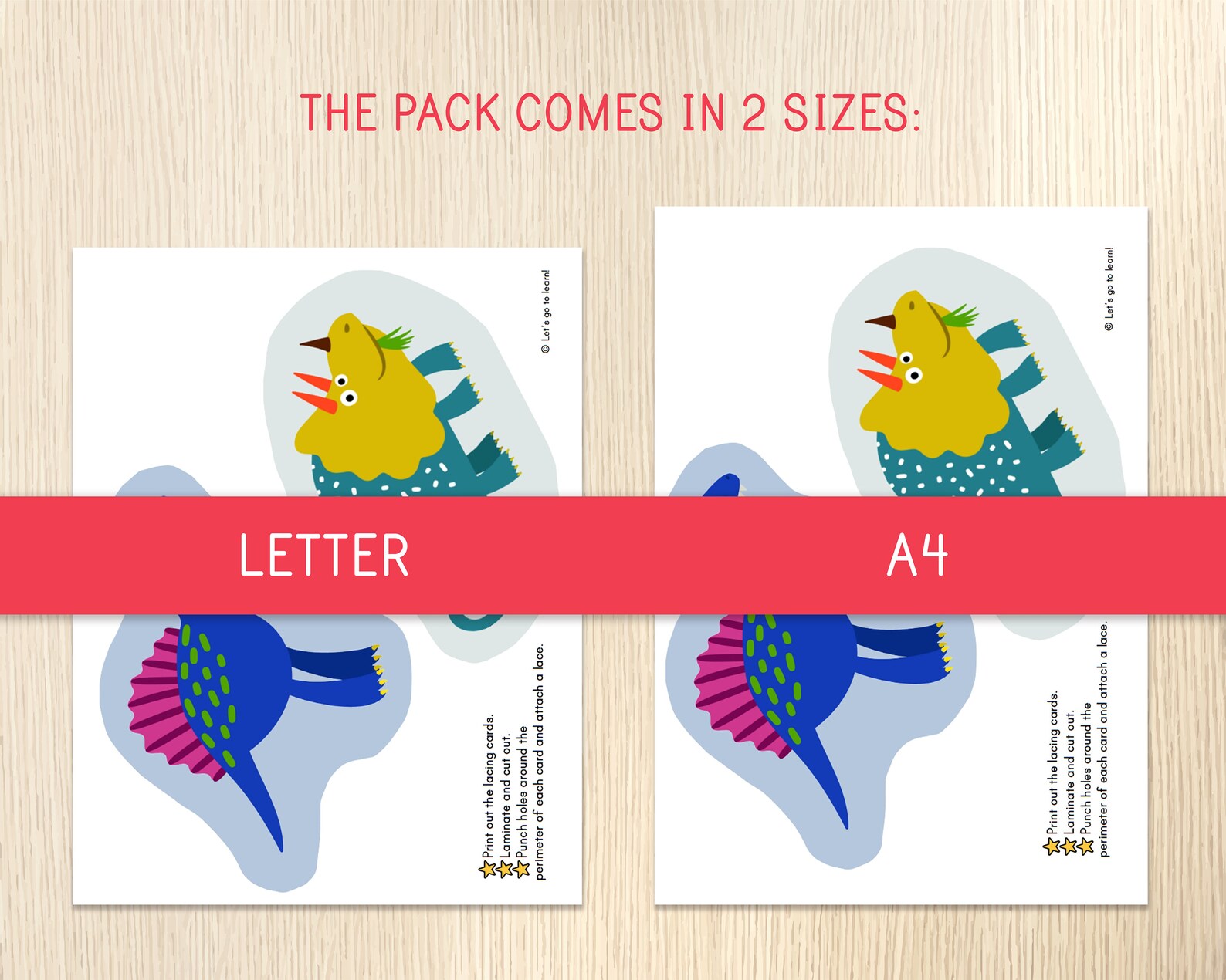Dinosaur Lacing Cards - Toddler and Preschool Activity - Fine Motor ...