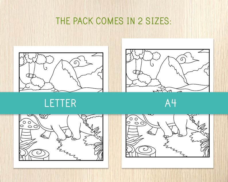 Dinosaurs Coloring Pages 10 Sheets for Kids Dinosaur - Etsy