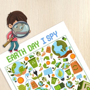Earth Day I Spy - 2 Printable Games - Look & Find - Counting Game ...