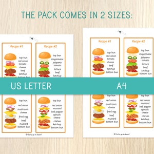 Build a Burger Game, Pretend Play, Toddler, Preschool, Learning ...