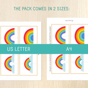 Rainbow Matching Games, 20 Puzzles for Toddlers, Preschool Activity ...