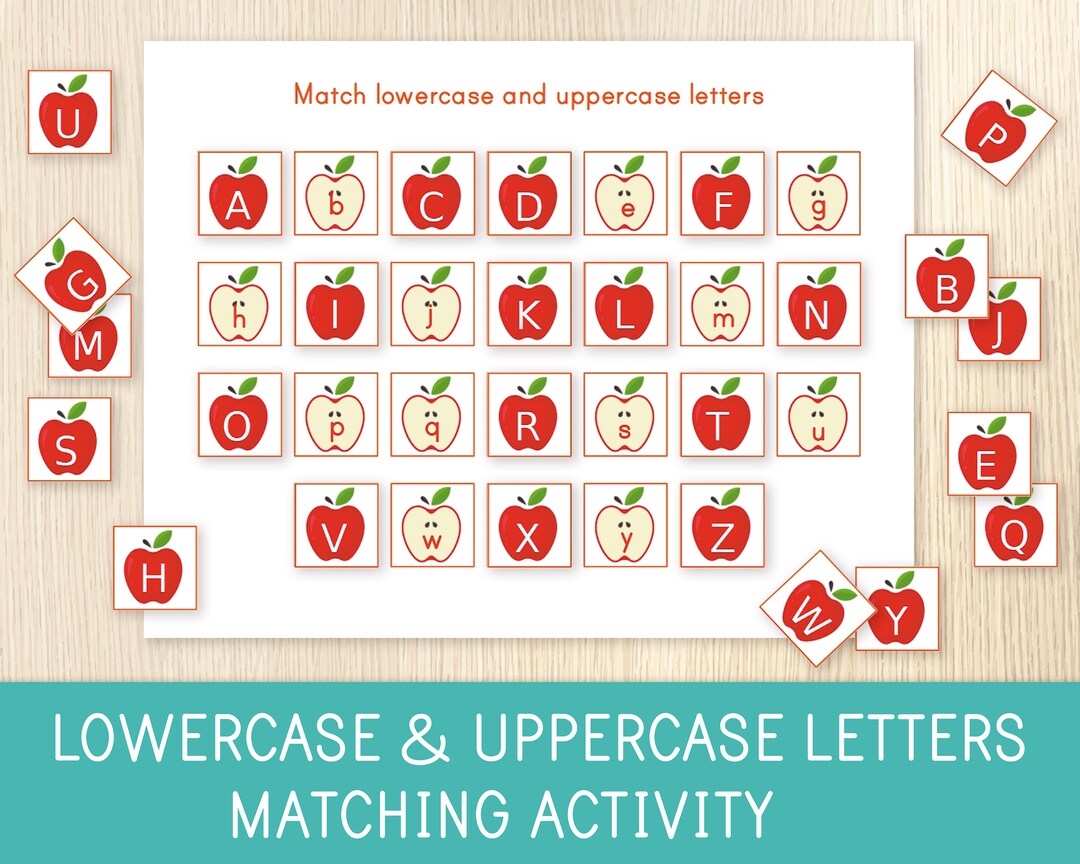 Letters Matching Game - Uppercase & Lowercase Worksheet - Alphabet ...