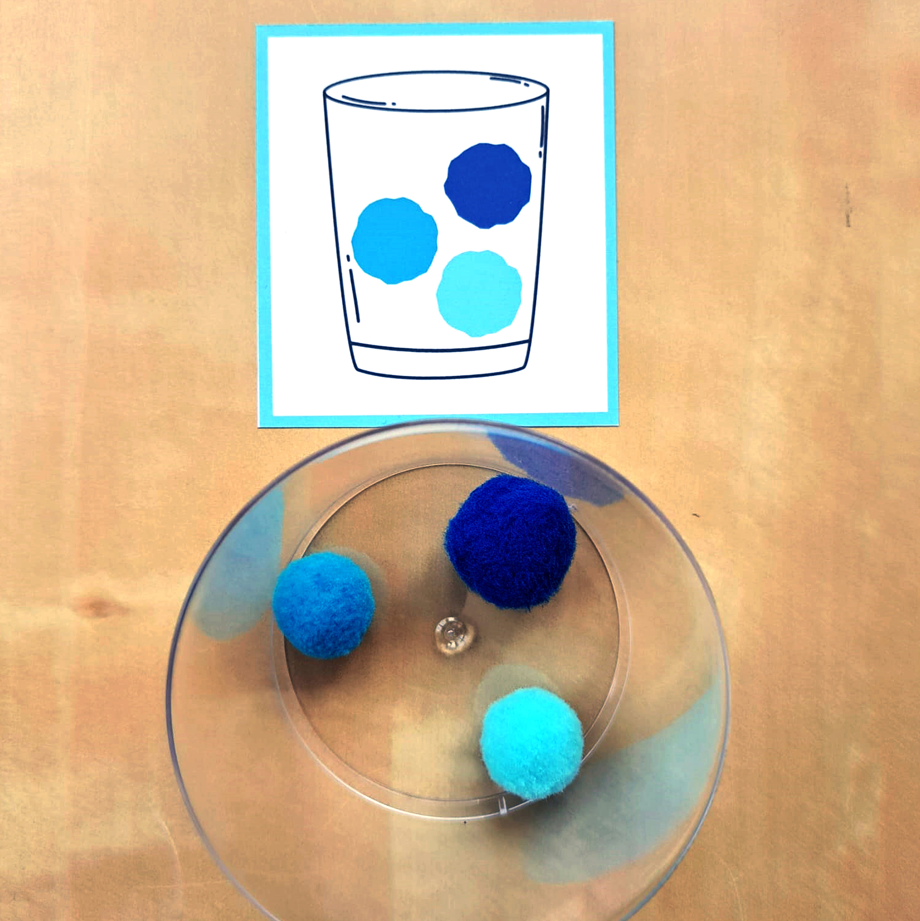 Color Sorting Game With Pom Poms, Color Matching Activity, Toddler ...