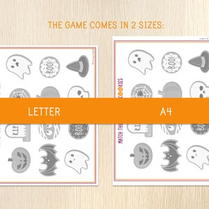 Halloween Cookies Matching Game, Toddler Activity, Preschool Halloween ...