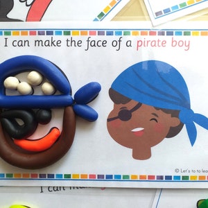 Pirates Playdough Mats, Play Doh, Preschool, Kindergarten Activity ...