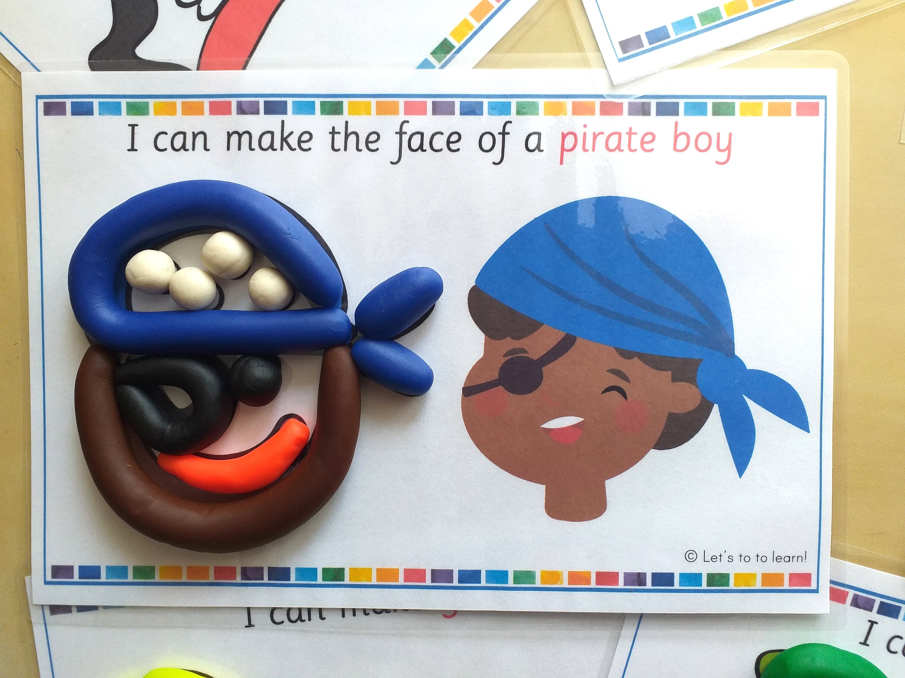 Pirates Playdough Mats, Play Doh, Preschool, Kindergarten Activity ...