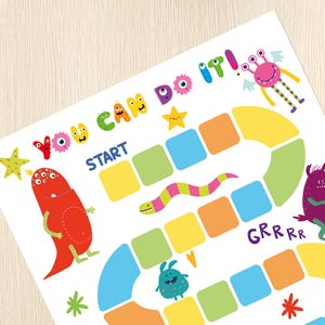 Monsters Reward Chart - Cute Monsters Sticker Chart - Toddler ...