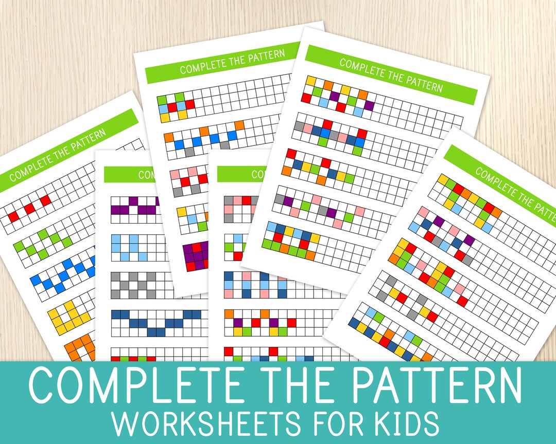 Pattern Worksheets for Kids, Pattern Practice, Color Patterns ...