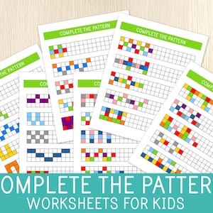 Pattern Worksheets for Kids, Pattern Practice, Color Patterns ...