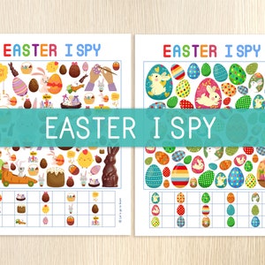 Easter I Spy, 2 Printable Games, Look and Find, Counting Game, Spring ...