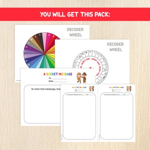 Decoder Wheel, Secret Codes Game, Secret Messages, Spy Gadget, Escape Room, Top Secret Agent ...