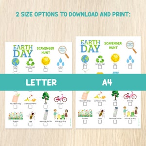 Earth Day Scavenger Hunt - Indoor Treasure Hunt With Cards to Hide ...