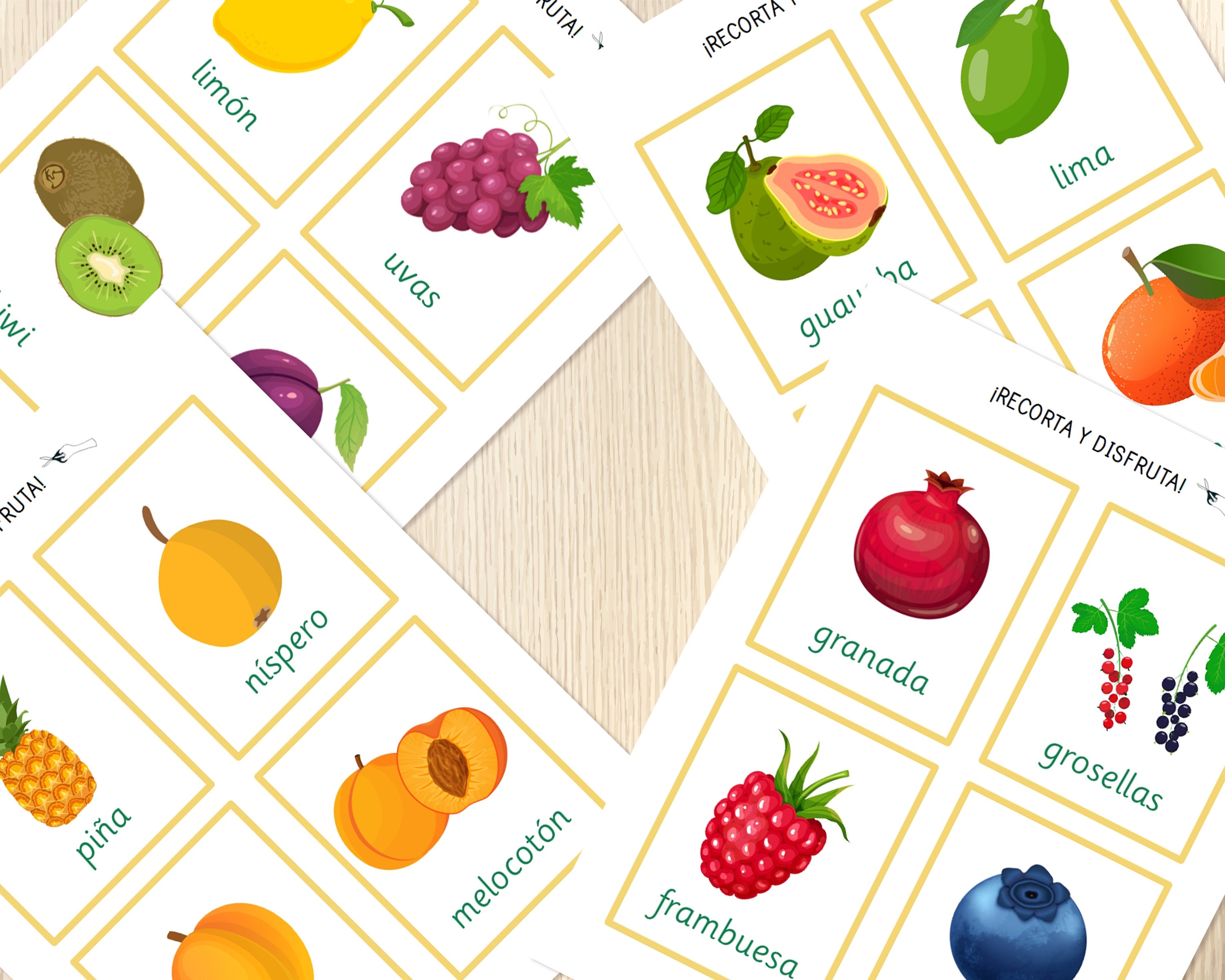Fruit Flashcards in SPANISH- Spanish Vocabulary - Spanish Resources for ...