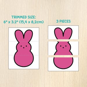 Easter Matching Game - Bunny Peeps Puzzles - Easter Activity for ...