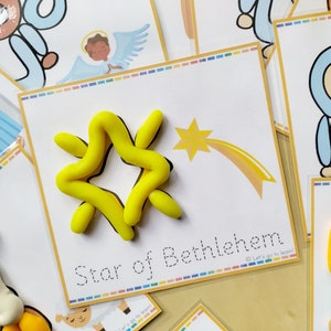 Nativity Playdough Mats, Christmas Characters, Play Doh Activity ...