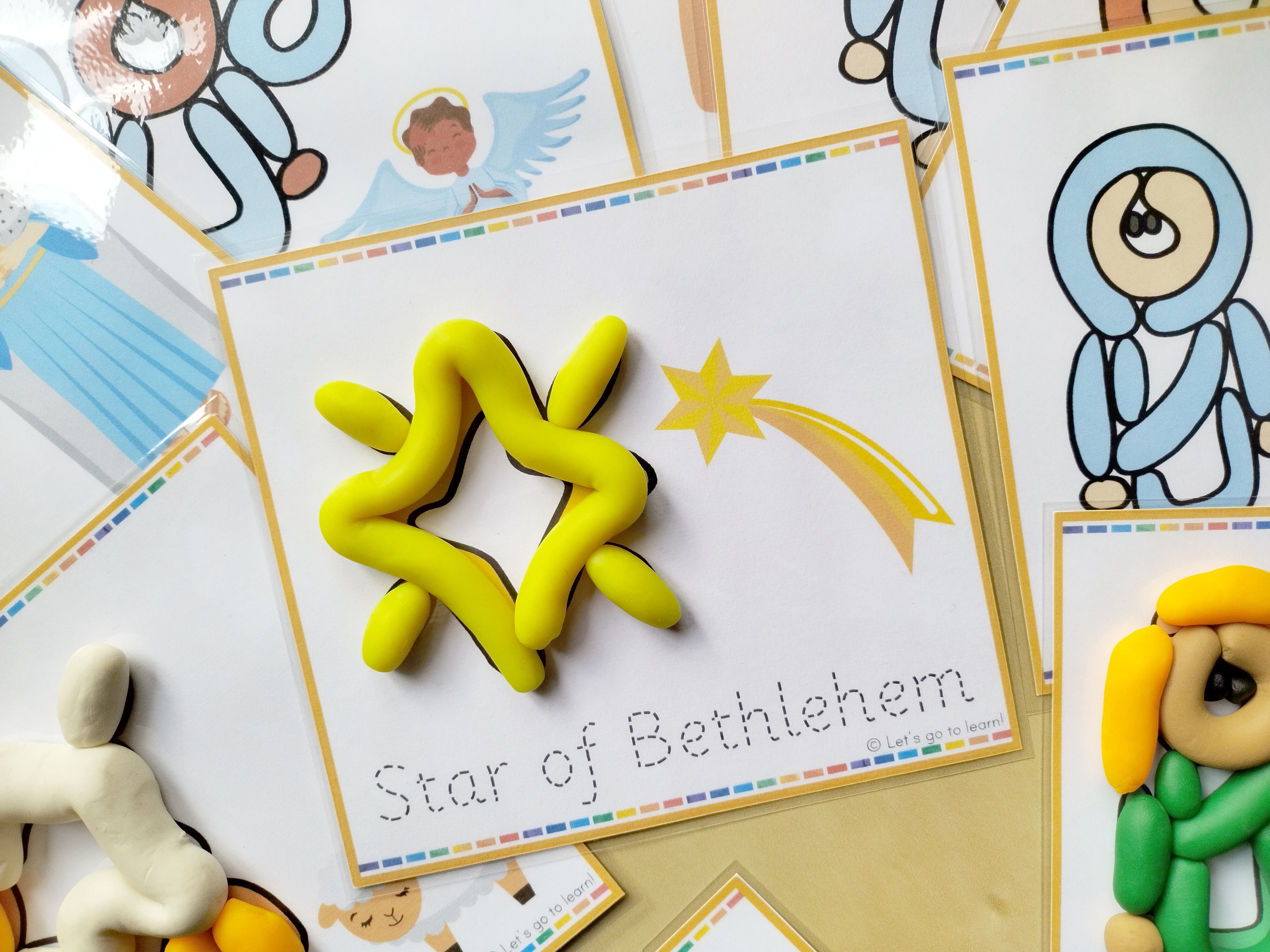 Nativity Playdough Mats, Christmas Characters, Play Doh Activity ...