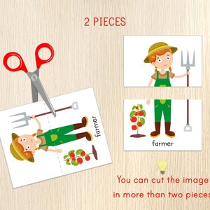 Professions Matching Activity, 52 Puzzles, Jobs, Community Helpers ...