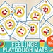 Feelings Playdough Mats, Emotions Cards, Play Doh Mats Visual Cards ...
