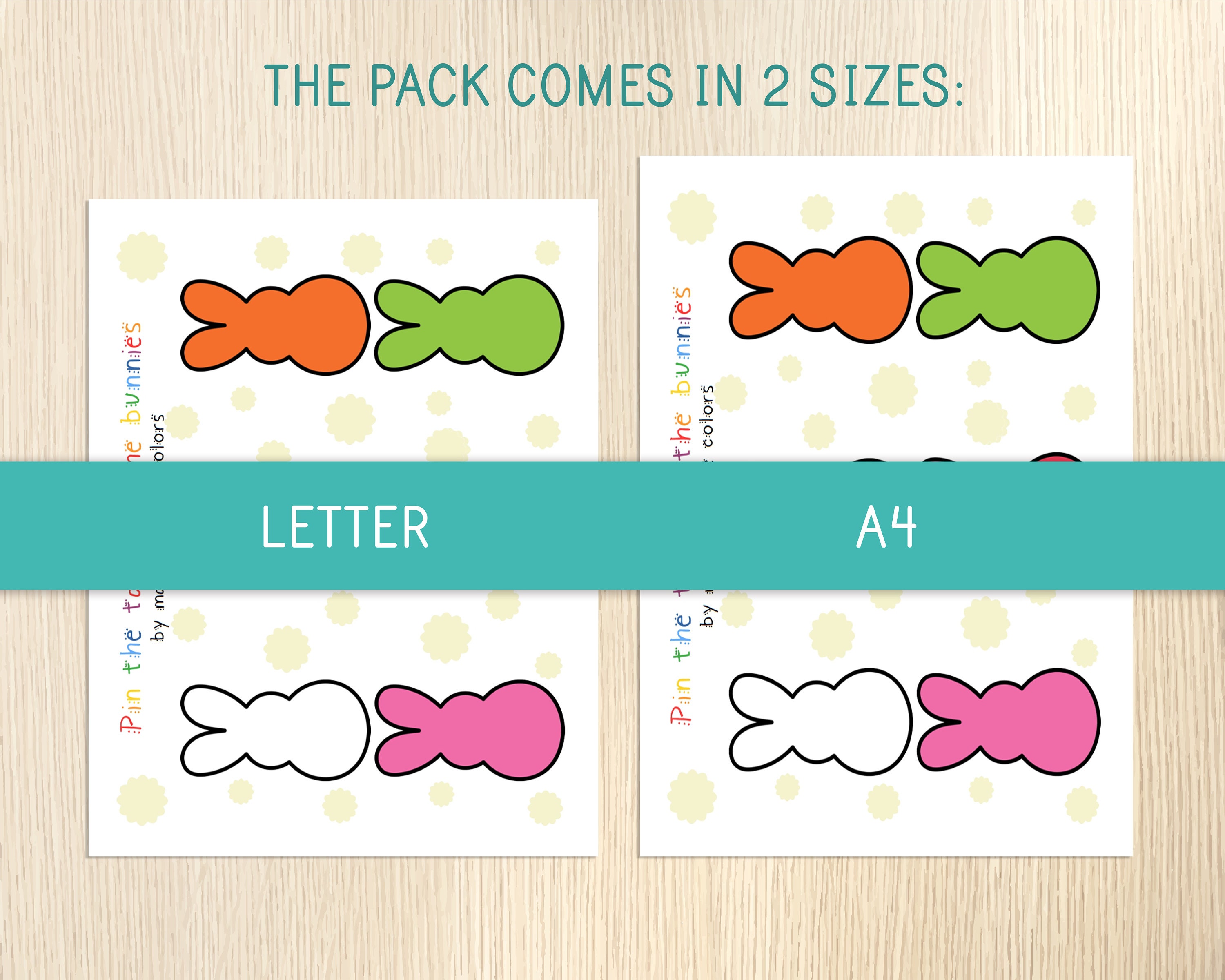 Easter Bunny Tail Color Matching Game, Pin the Bunny Tail, Colors ...