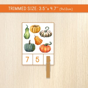 Pumpkin Count and Clip Cards, Counting Cards, Numbers 1-20, Fall ...