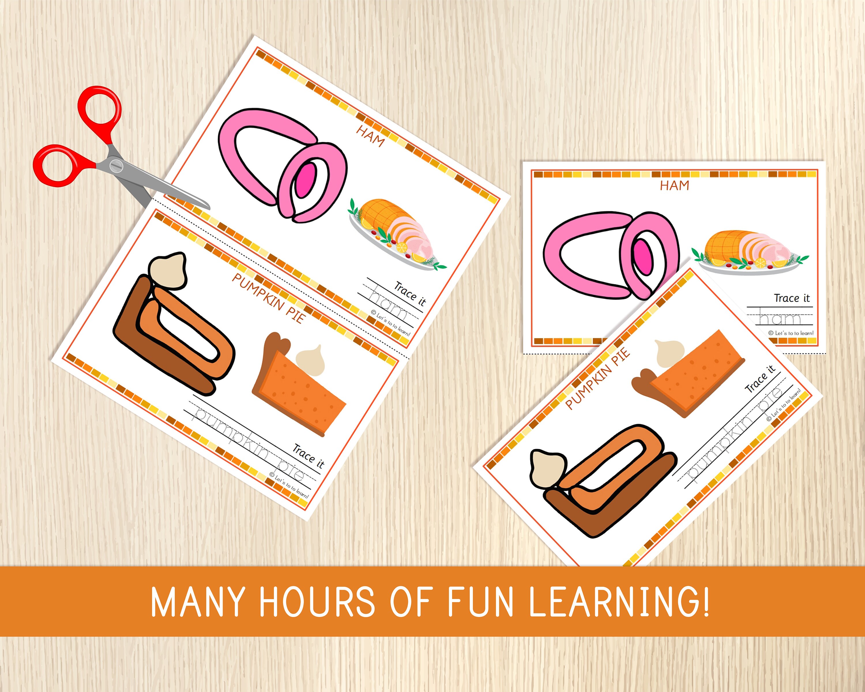Thanksgiving Feast Playdough Mats, Play Doh Activity, Fall, Autumn ...