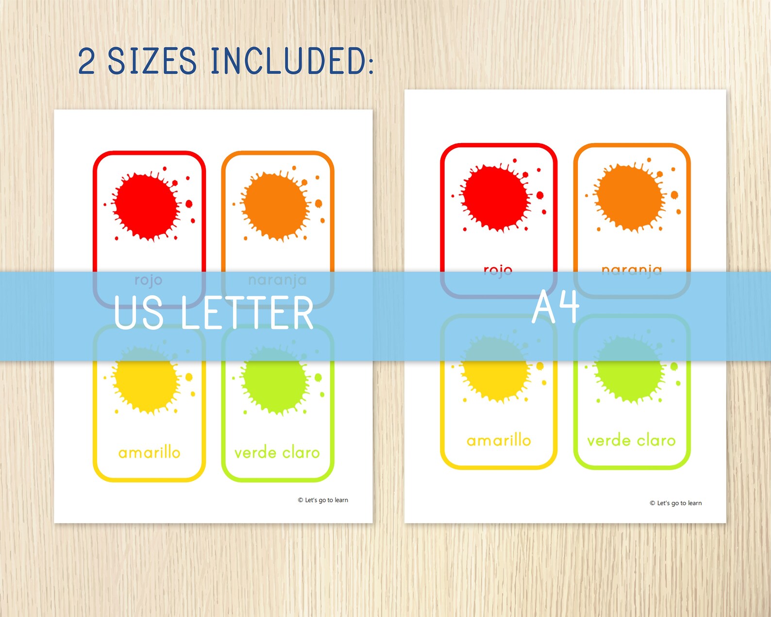 Color Flashcards in SPANISH Color Cards Preschool - Etsy