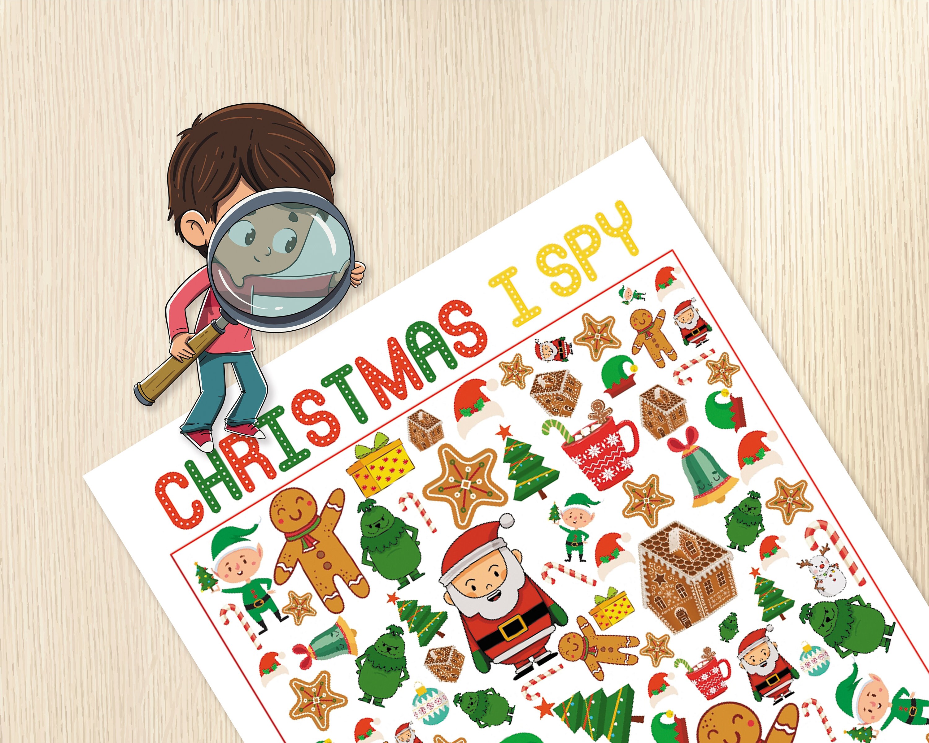 Christmas I Spy Printable Games - Christmas Game, Activity, Party ...