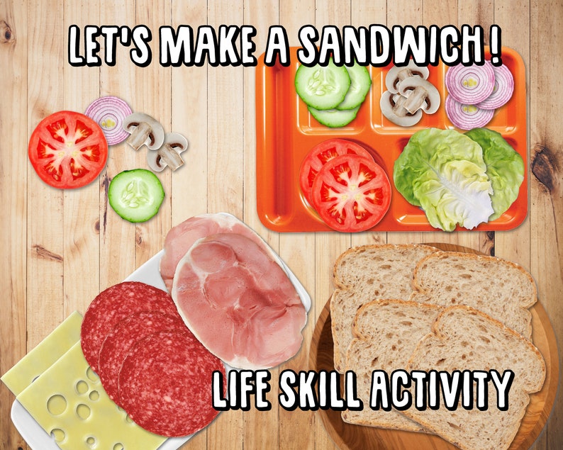 Let's Make a Sandwich Life Skill Activity Toddler | Etsy