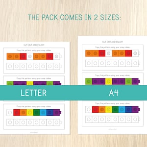 Patterns With Snap Cubes, Pattern Copy Cards, Counting or Connecting ...